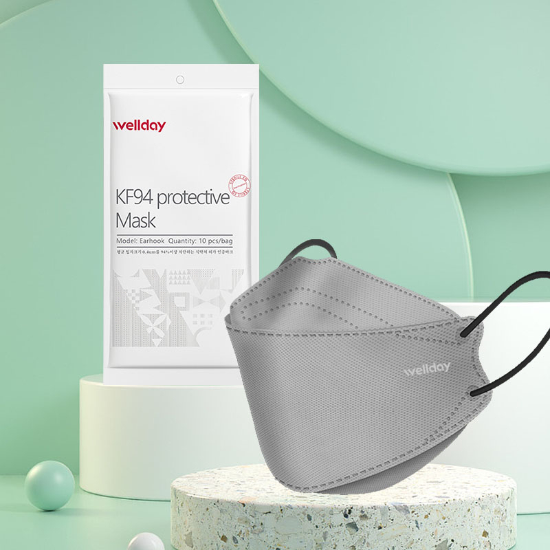 100Pcs KF94 Face Mask 4-Layer Non-Woven Protective Nanofiber Filter 3D Korean mask kn94 Washable ...