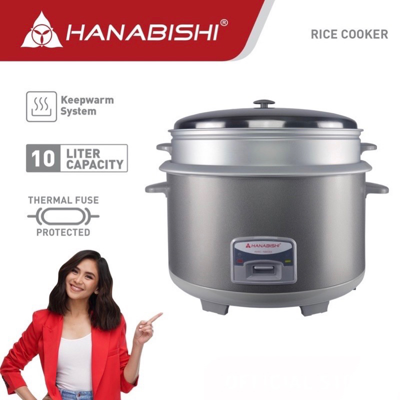 Hanabishi Automatic Rice Cooker 10 liters 50 cups HHRC-100GSS | Shopee ...