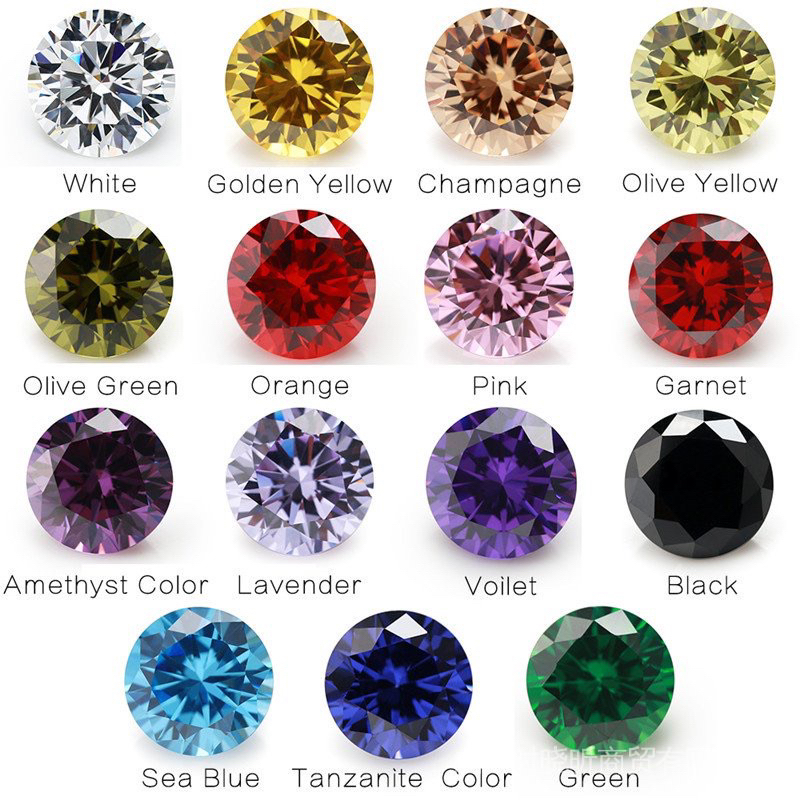 Round Loose Gem Birthstones 3mm / 3.5mm / 4mm (3pcs) | Shopee Philippines