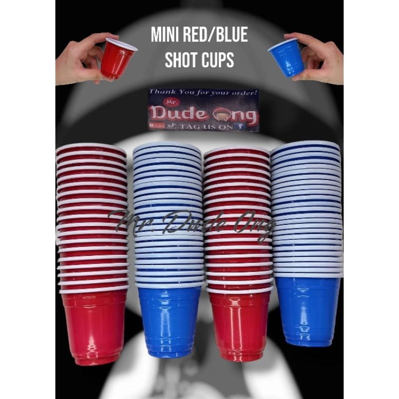 Mini Red/Blue Beer Pong Cups / Plastic Shot Cups by 20s-30s | Shopee ...