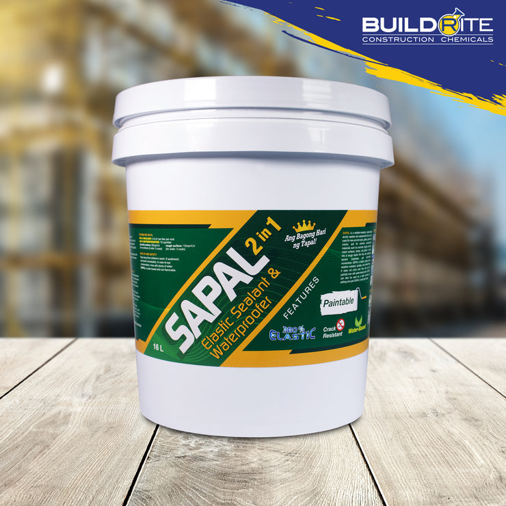 BUILDRITE SAPAL 2 in 1 (16L) PAINTABLE ELASTIC SEALANT & WATERPROOFER | Shopee Philippines