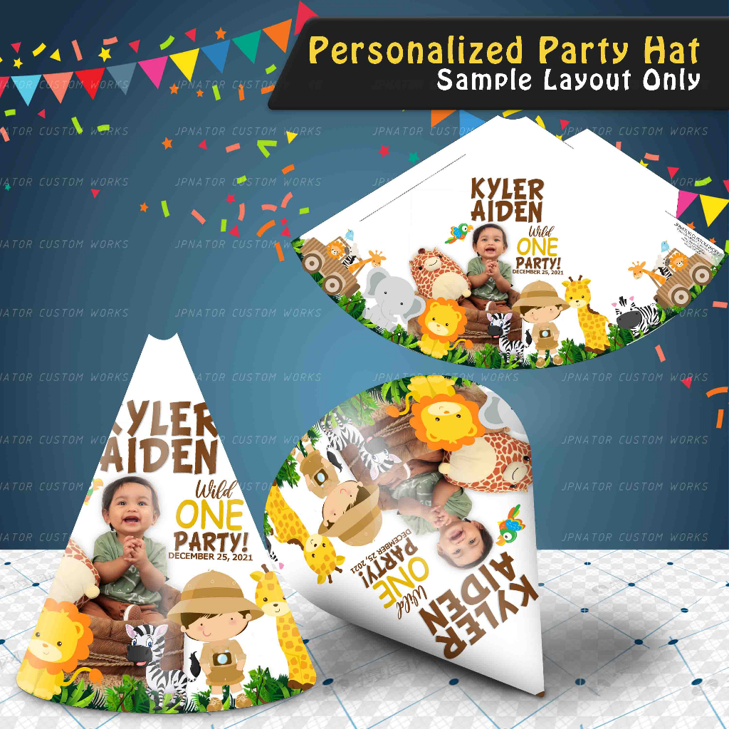 SAFARI Party Hat | Personalized Party Hat | Shopee Philippines