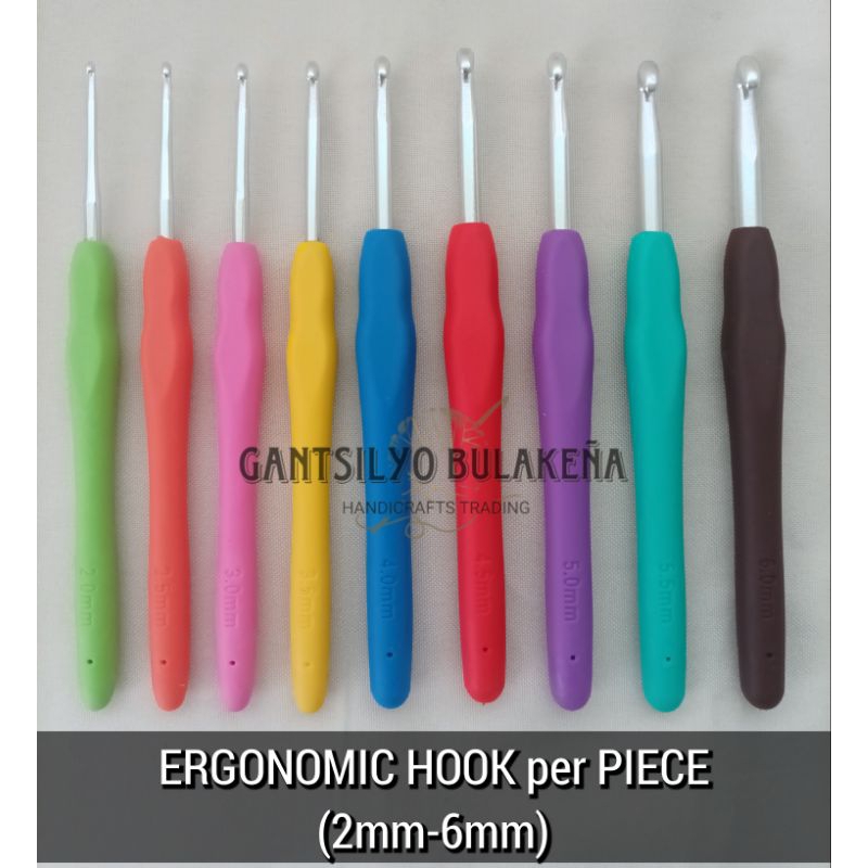 ERGONOMIC/SOFT SILICONE Crochet Hook PER PIECE 2mm-6mm | Gantsilyo ...