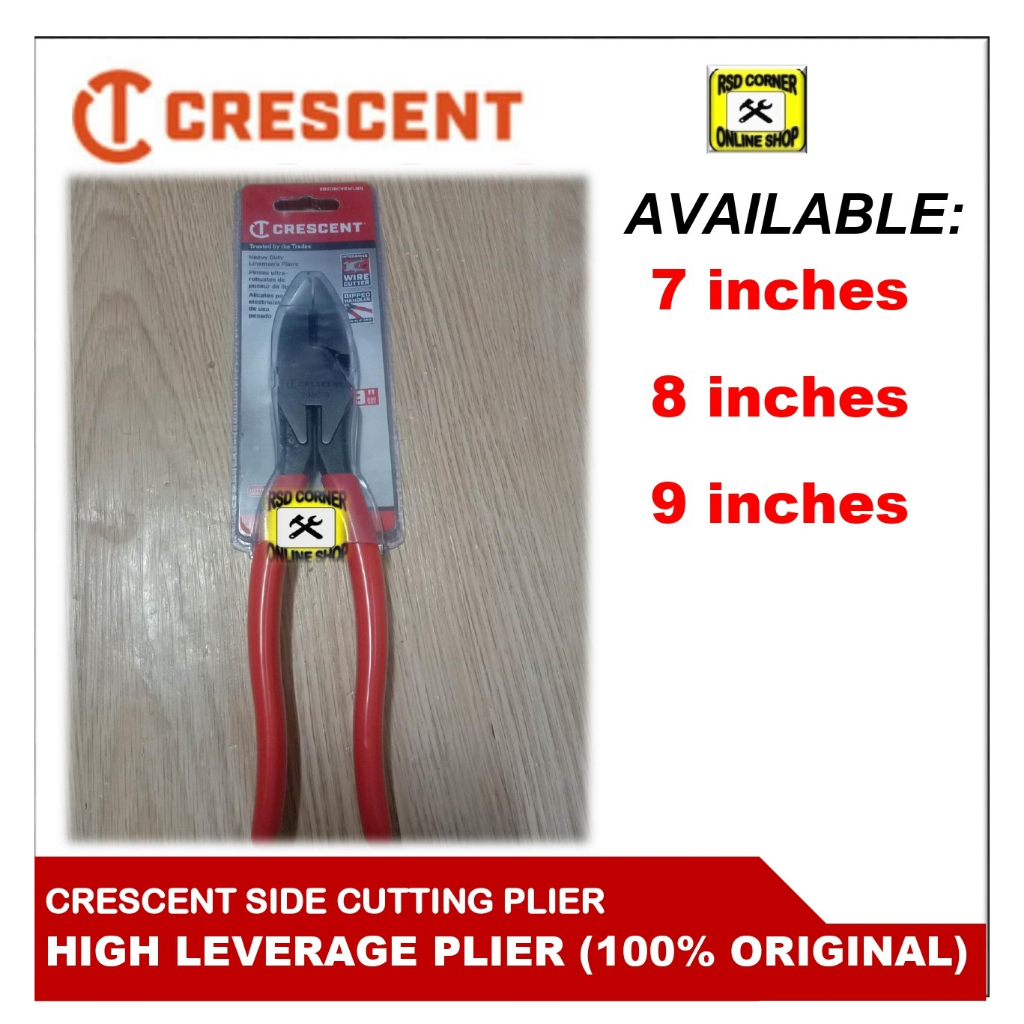 CRESCENT COMBINATION/SIDE CUTTING & HIGH LEVERAGE PLIER (7", 8", 9 ...