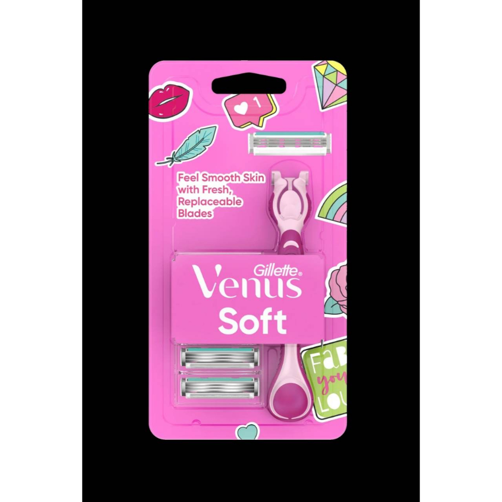 GILLETTE VENUS SOFT Razor Handle with 4 Refills | Shopee Philippines