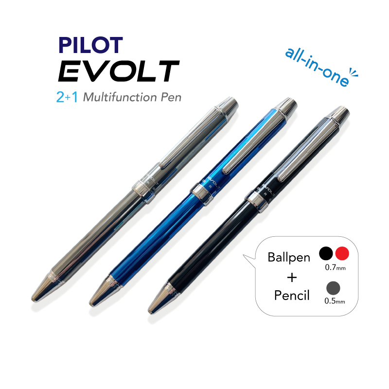 PILOT Evolt Multi-Function Ballpen 0.7 mm Black and Red + Mechanical ...