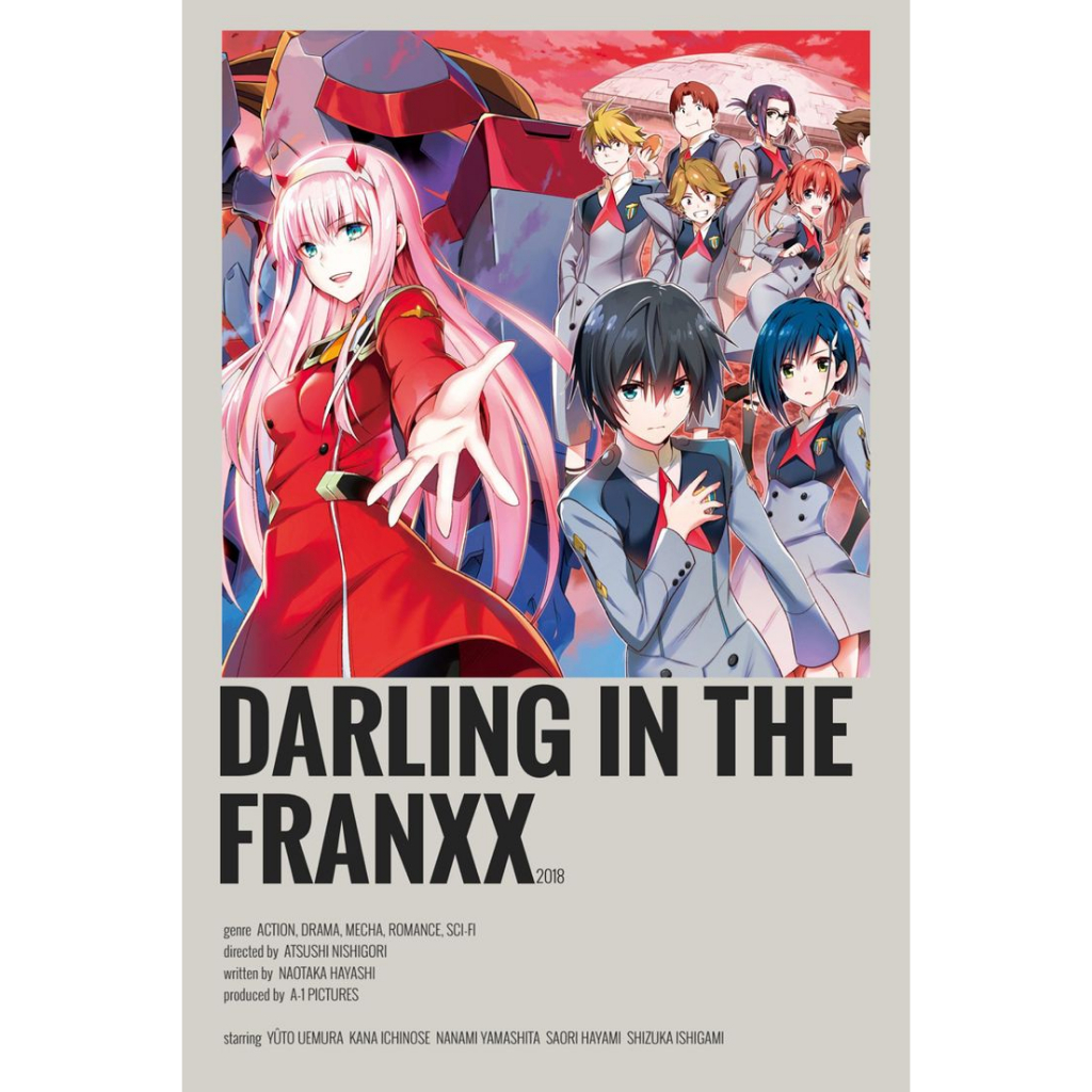 Darling In The Franxx / Zero Two Official A4 Anime Posters / PAPERRICA ...