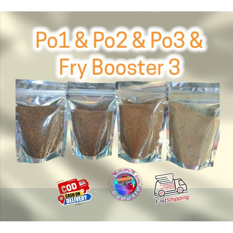 PO1& PO2 & PO3 & Fry Booster - Sinking Fishfood Silverpack 50g/100g | Shopee Philippines