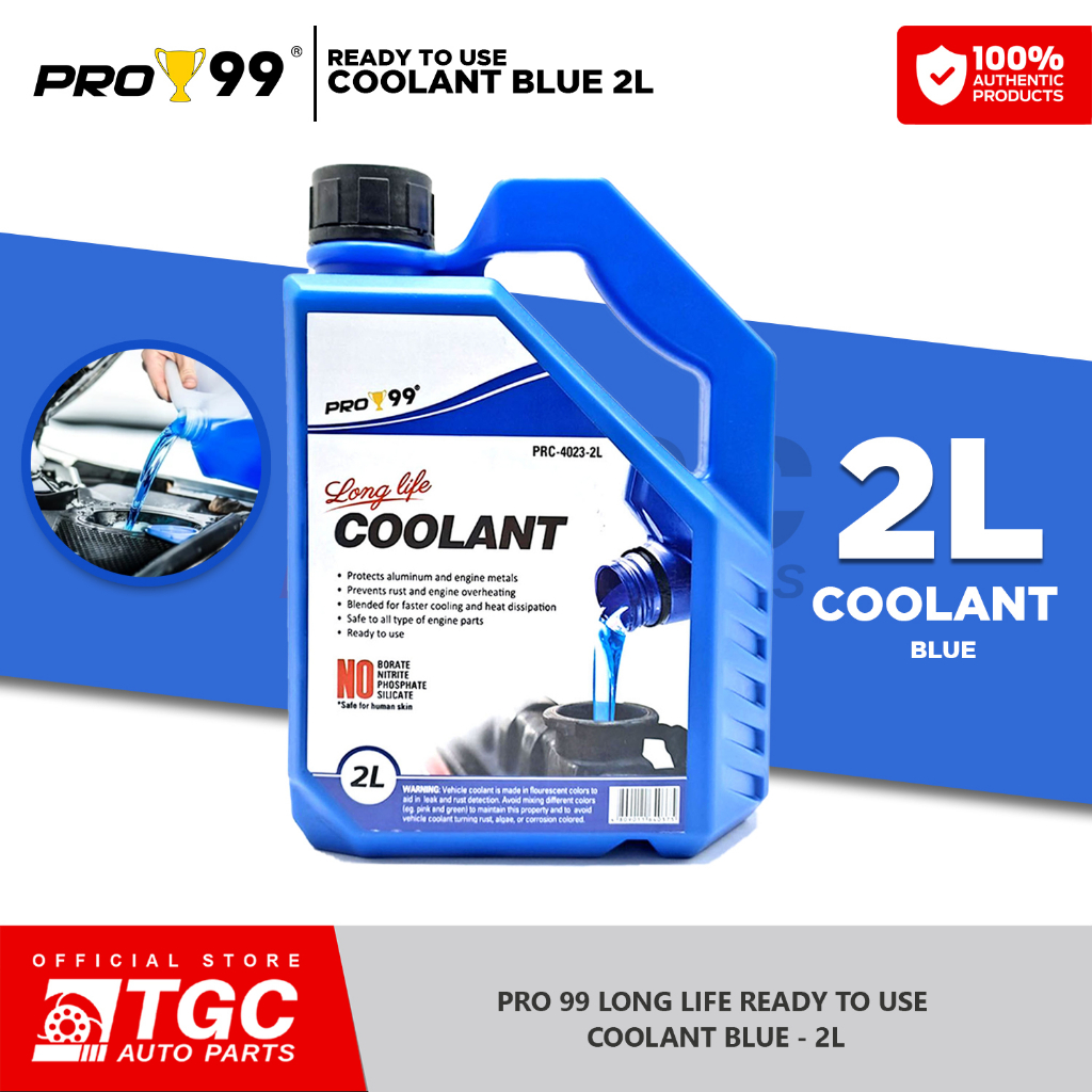 Pro 99 Long Life Antifreeze Coolant Ready to use Anti-Freeze Blue 2 liters - 1PC | Shopee ...