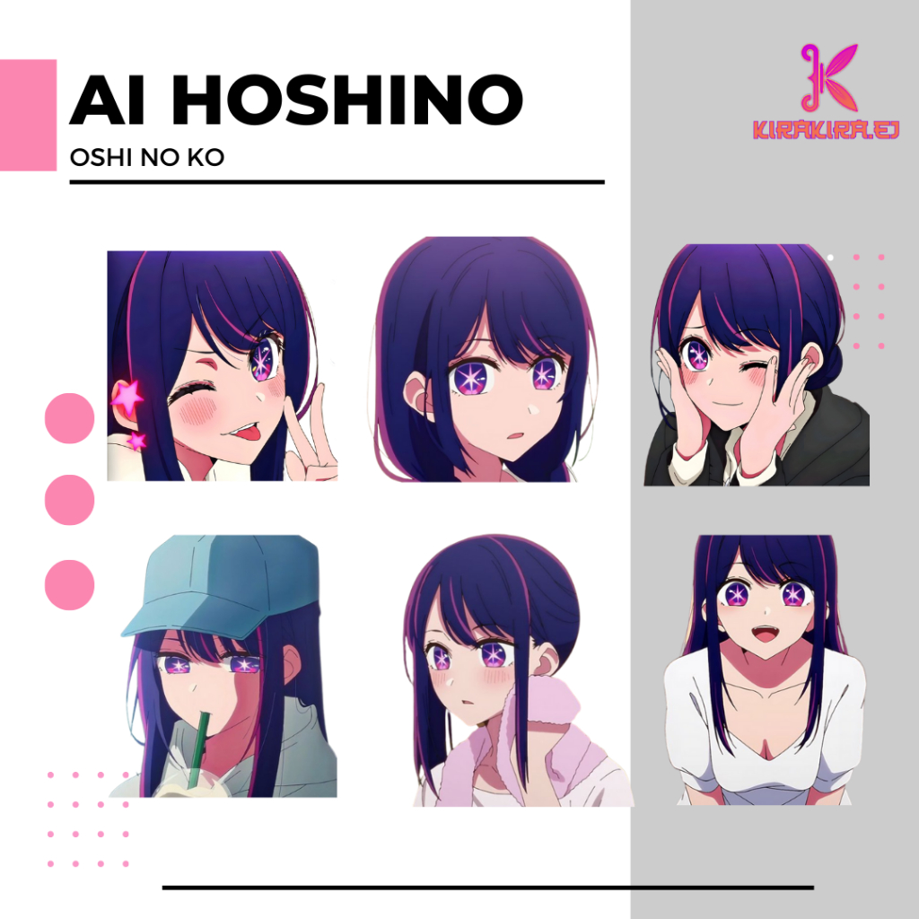 STICKER Ai Hoshino Oshi No Ko Water Proof Vinyl Anime Sticker | Shopee ...