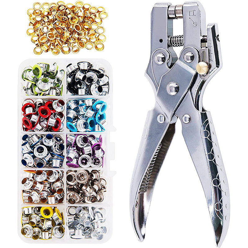 5mm 2in1 Eyelet Puncher for Hang Tag with Eyelet Grommet Leather Paper ...