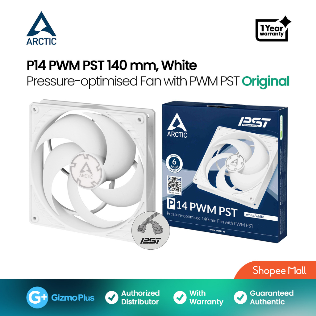 Arctic P14 PWM PST 140 mm CPU Cooling Fan with PWM Sharing Technology ...