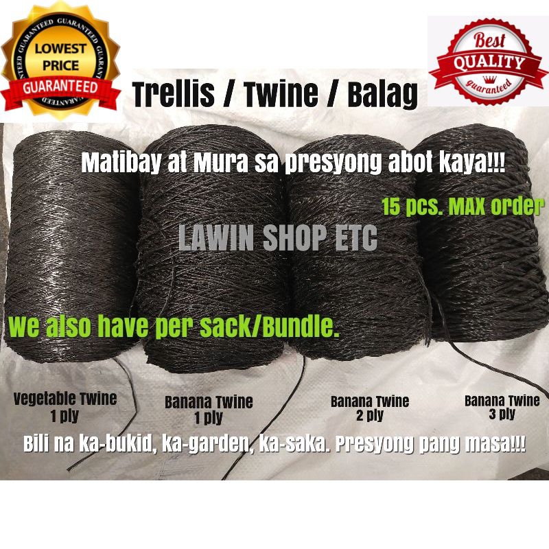 1 ROLL BANANA TWINE SALE LOWEST PRICE BALAG TRELLIS 1PLY 2PLY 3PLY ...