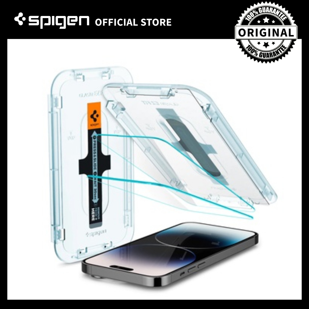 Spigen iPhone 14 Pro Screen Protector Glas tR EZ Fit Transparency (2 ...