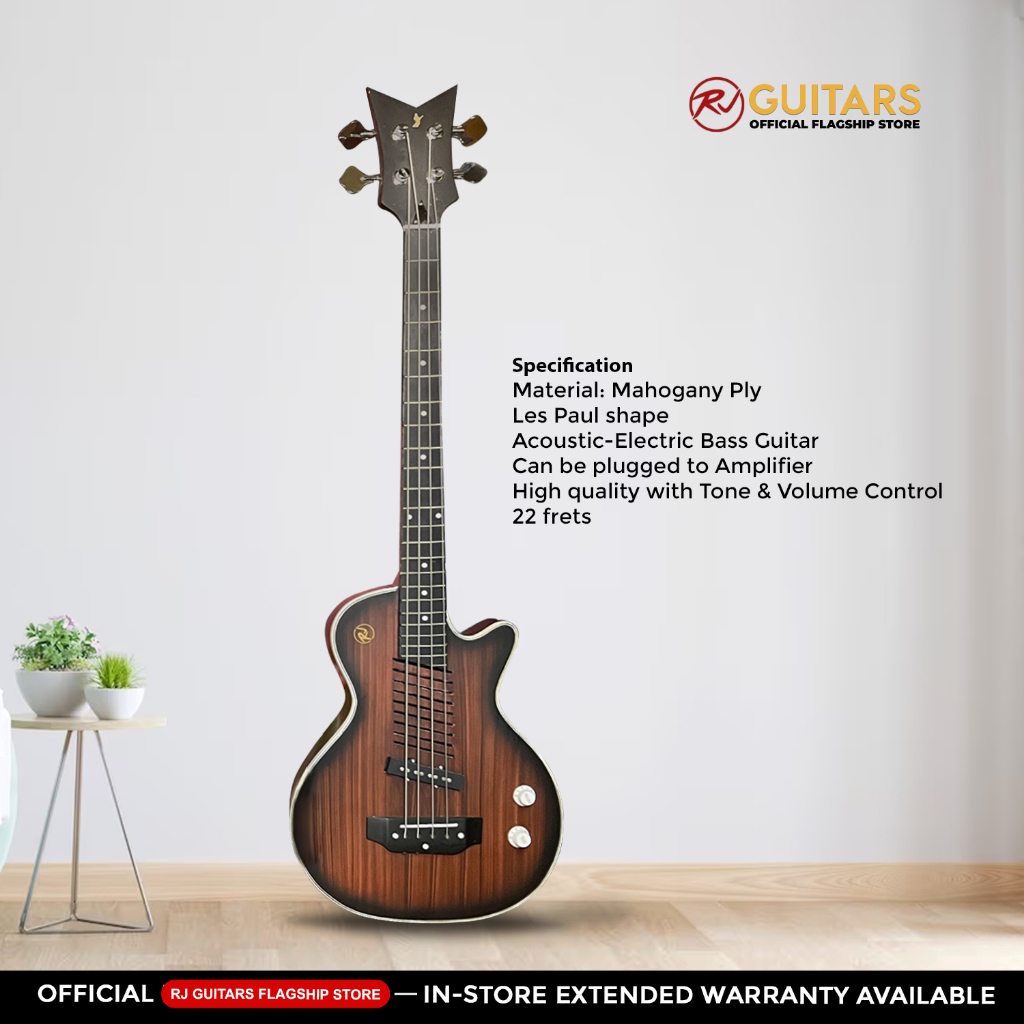 RJ Gitarang Tipid - RJ Les Pu Bass Guitar with Trussrod | Shopee ...