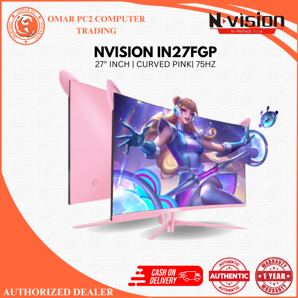 NVISION IN27FGP 27" 165HZ CURVED PINK | Shopee Philippines