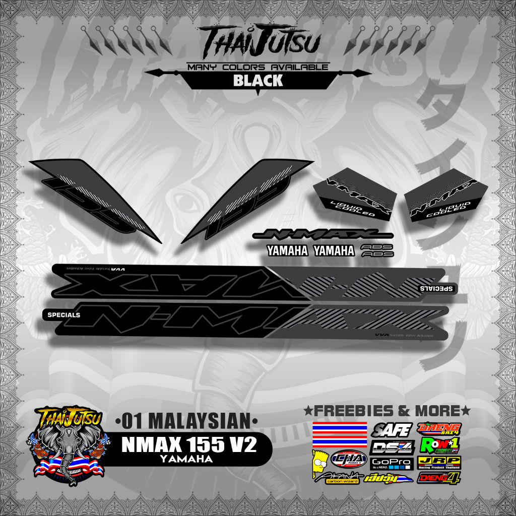 YAMAHA NMAX 155 V2 DECALS ( 01 MALAYSIAN )【ThaijutsuStickers】 | Shopee ...