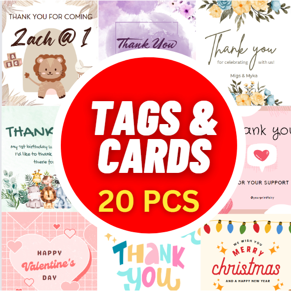 20 PCS | SQUARE CARDS, TAGS, NOTES | SELLER TAG | ORDER TAGS | RSVP ...