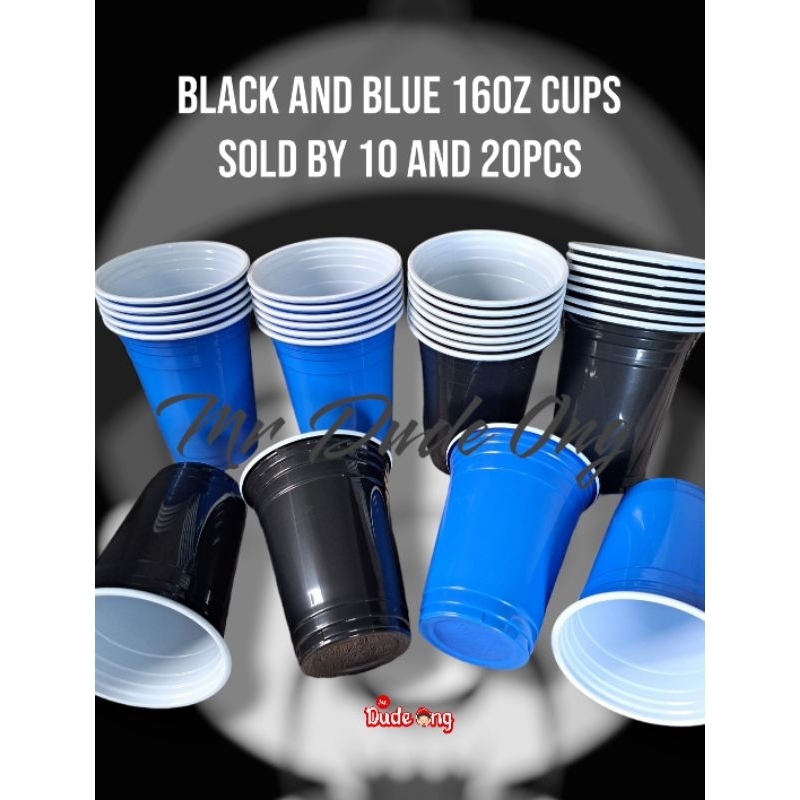 Black and Blue 16oz Party Cups | Shopee Philippines