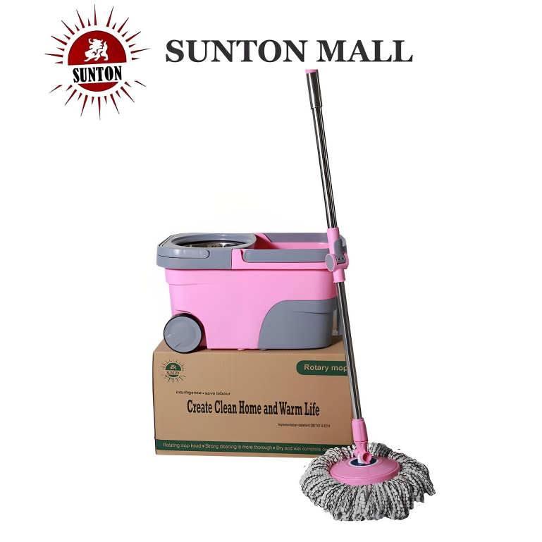 Sunton Rotary Lever Rotation Mop Pink | Shopee Philippines