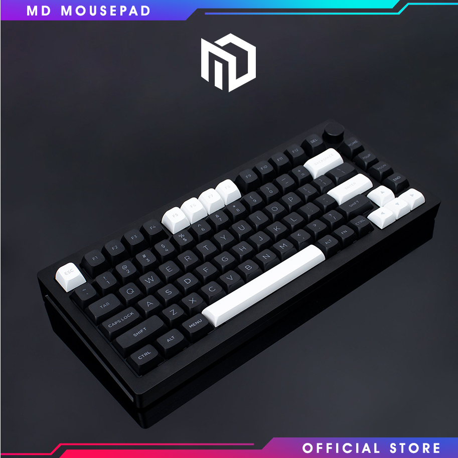 MD x Womier | Keycaps | 187 Keys WOB Black PBT Keycaps Double-shot XVX ...
