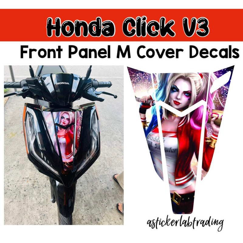 HONDA CLICK V3 FRONT PANEL M COVER DECALS/STICKERS PRINTED LAMINATED ...