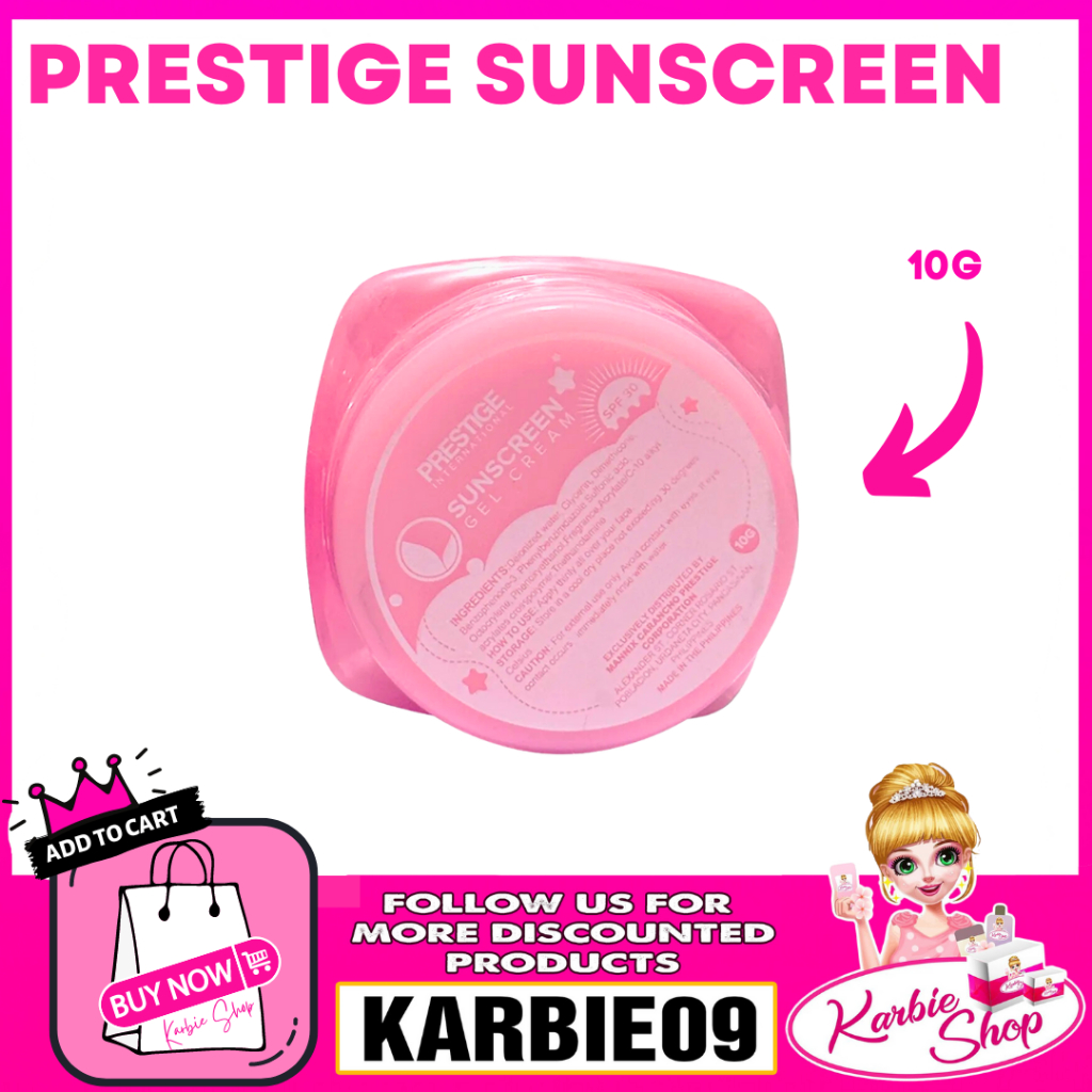 Orig PRESTIGE Sunscreen Gel Cream SUNBLOCK 10G (best seller) | Shopee ...