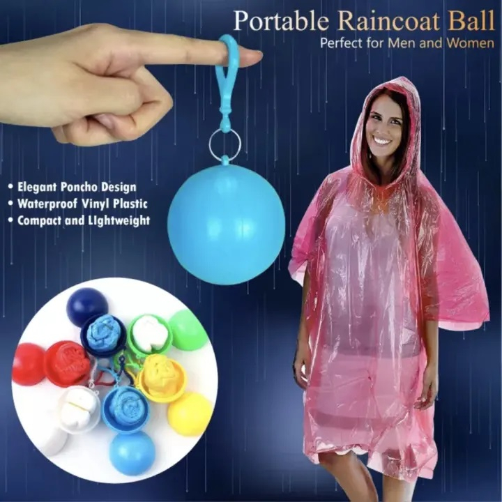 Emergency Raincoat Portable Raincoats Ball, Disposable Emergency ...