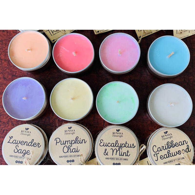 Scented Soy Candles | 50g Tin Cans | Kunaya Handcrafts | Shopee Philippines