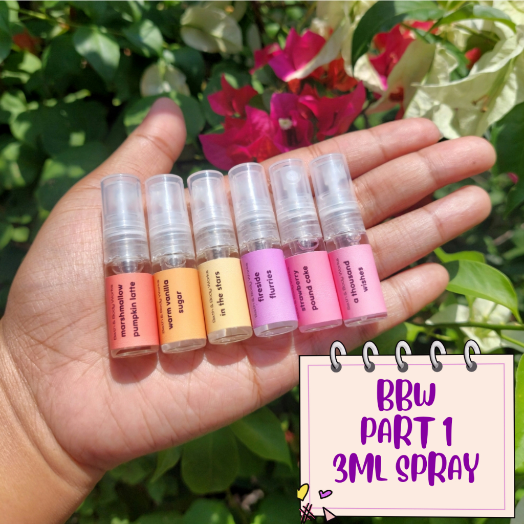 𝟯𝗺𝗟 PART1 Bath & Body Works Fragrance Mist Decant | Shopee Philippines