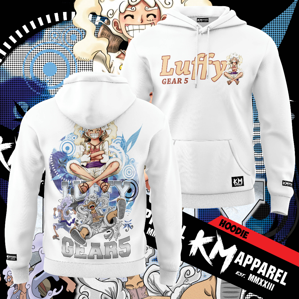 Luffy Gear 5 Anime Hoodie Jacket & Sweater for Men & Women Sweatshirt ...
