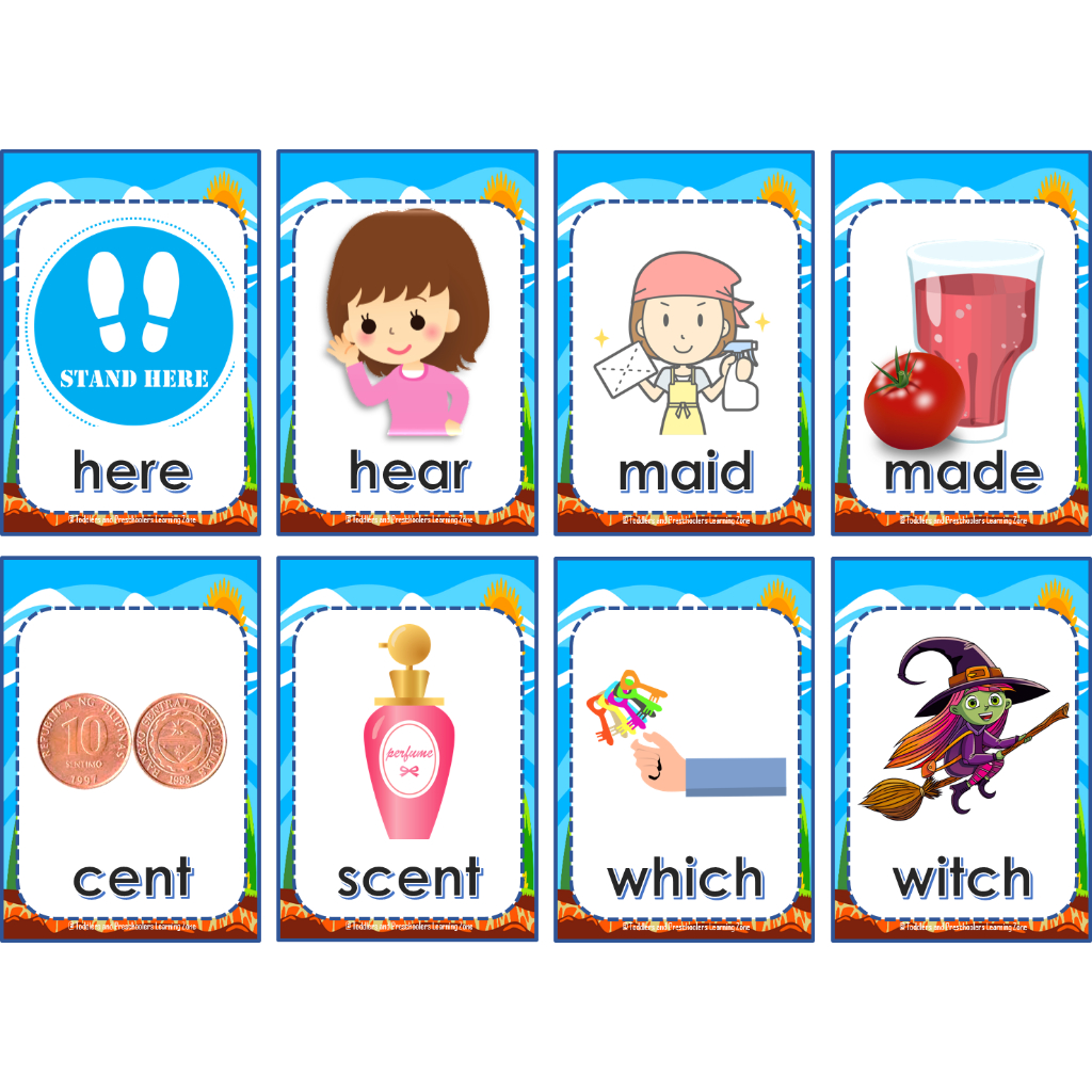 Homophones Flashcards | 50 cards | Laminated | Circular ring | Shopee ...