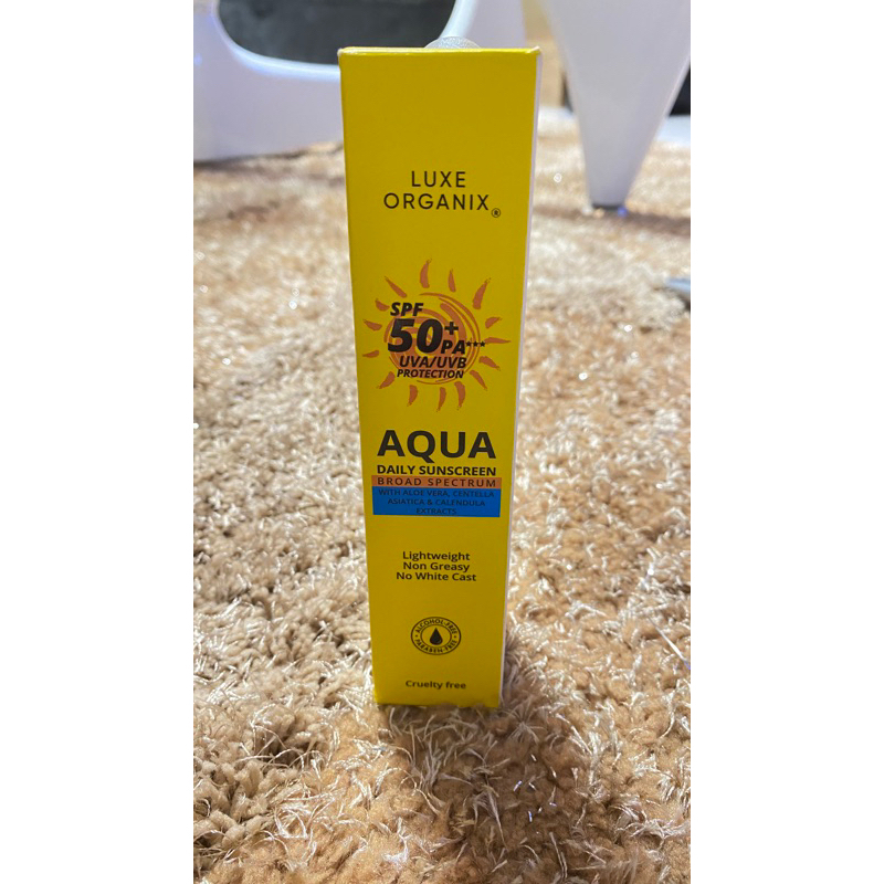 Luxe Organix Spf 50+ UVA/UVB AQUa Daily Sunscreen 50ml | Shopee Philippines