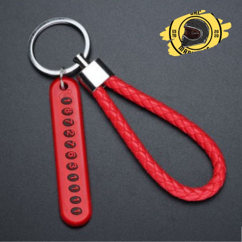 Anti-lost Phone Number Plate Car Key Holder Motorcycle Keychain ...
