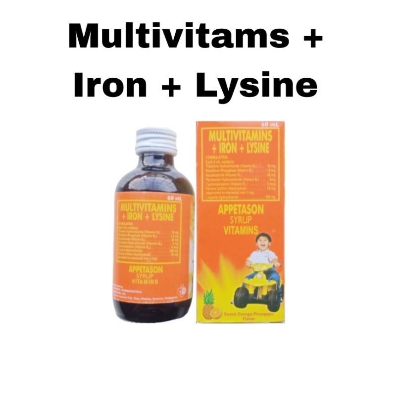 Appetason Syrup Multivitams+ Iron + Lysine | Shopee Philippines