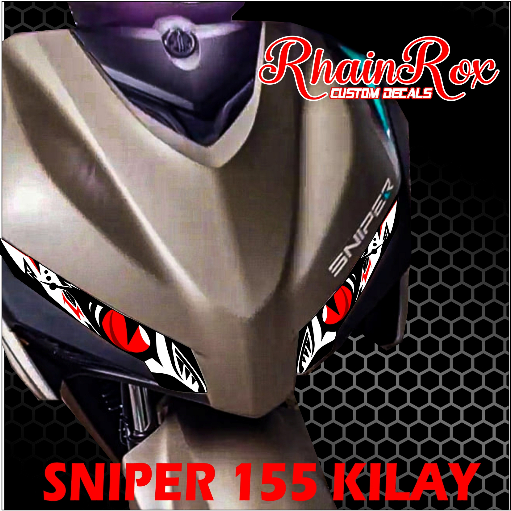 yamaha sniper 155 v3 kilay printed laminated tiger eyes design1 ...