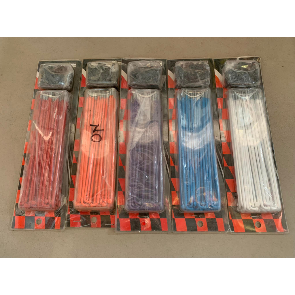 MOTORCYLE COLORED SPOKES 10GX184 (RED) | Shopee Philippines