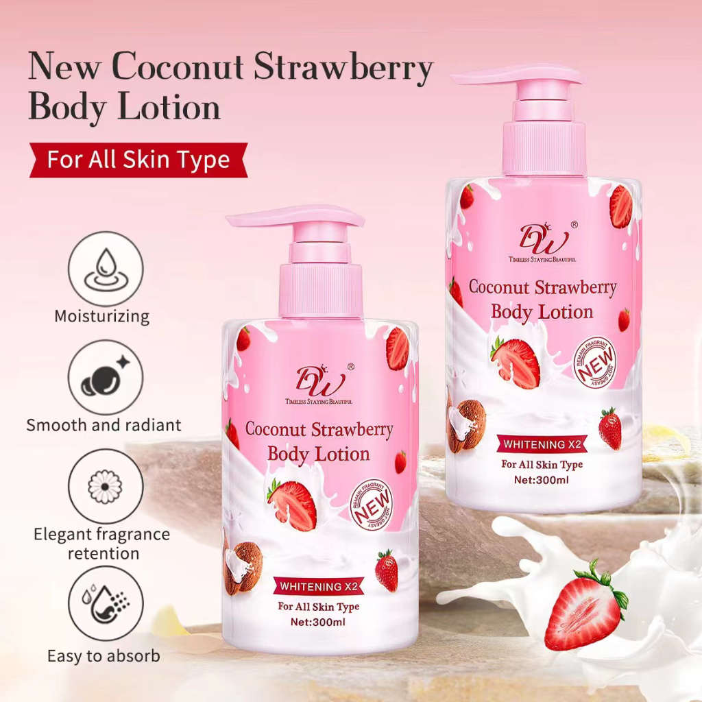 DW Moisturizing Coconut Strawberry Body Lotion For Brighter Skin ...