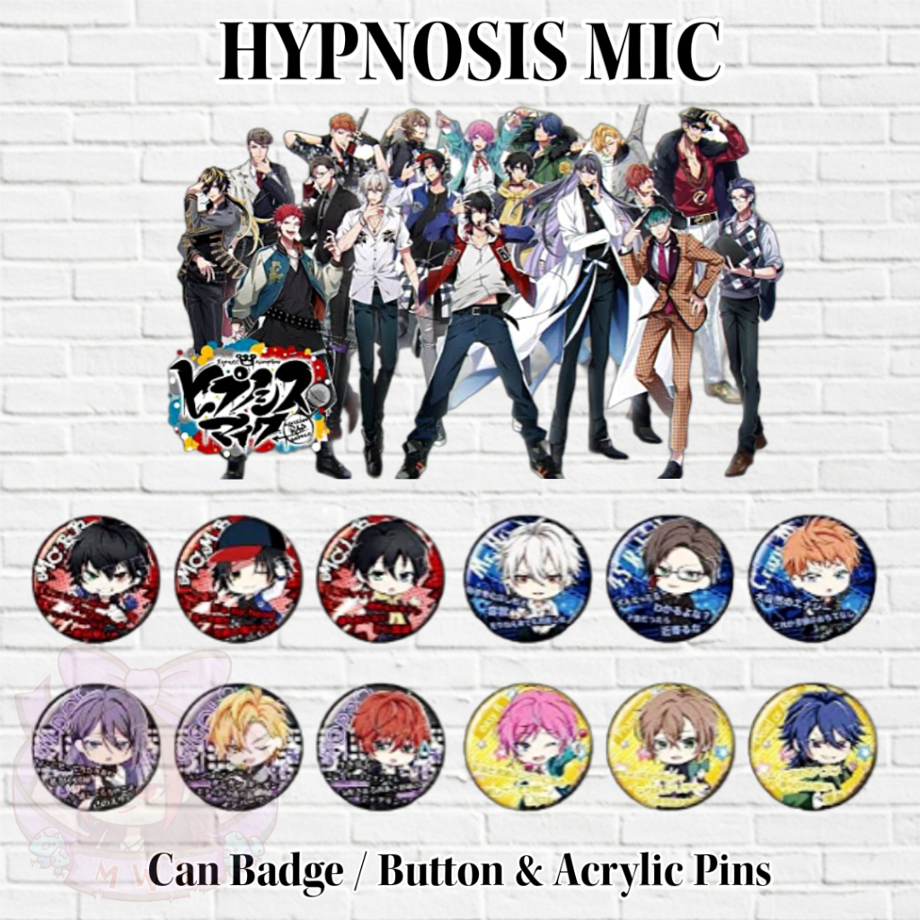Hypnosis Mic HypMic Official Can Badge / Acrylic & Button Pin Anime ...