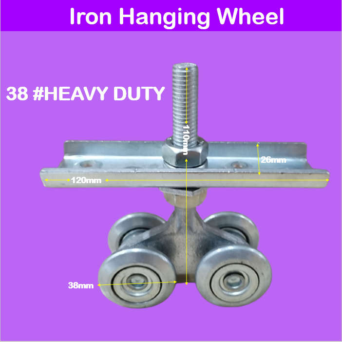 Mago Heavy Duty Iron Hanging Wheel 38 and 55 Heavy Duty | Shopee ...