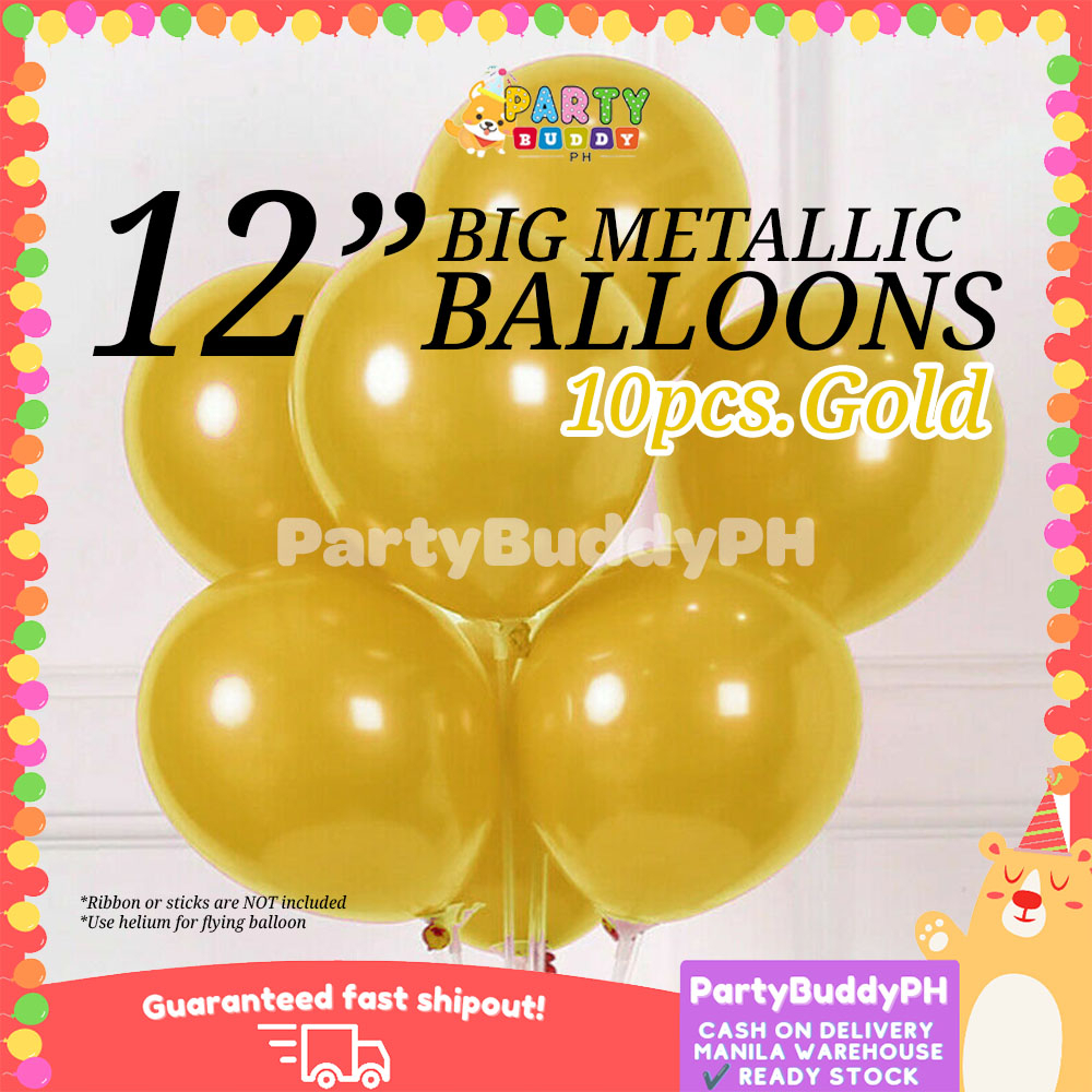 10pcs Thailand Metallic Pearly Size 6 10 12 Small Big Regular Balloons ...