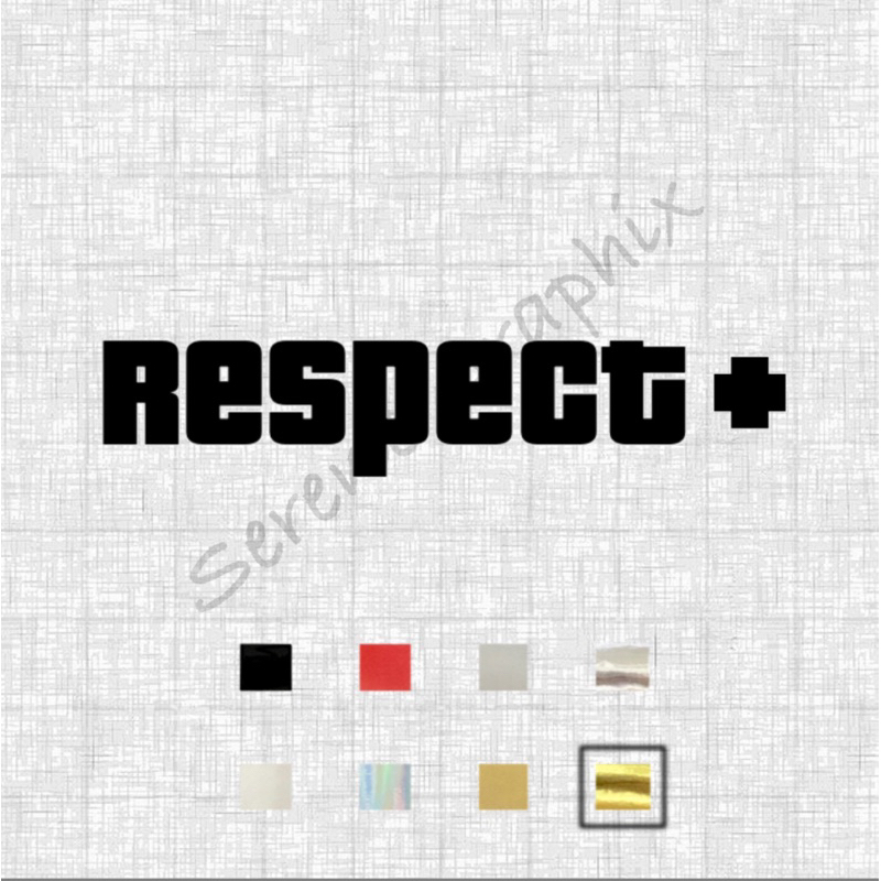 GTA Respect Sticker - Waterproof Cut Out Sticker | Shopee Philippines