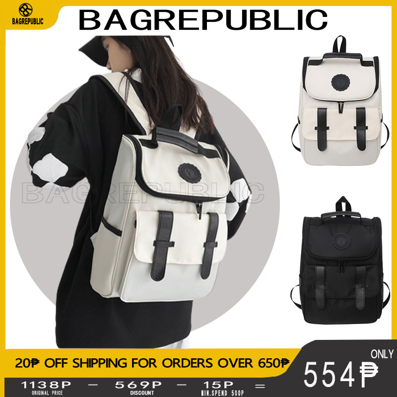 Korean Backpack for Men 15.6Inch Large Capacity School Bag Waterproof ...