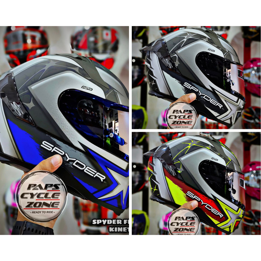 SPYDER FURY GD KINETIC FULL FACE HELMET | Shopee Philippines
