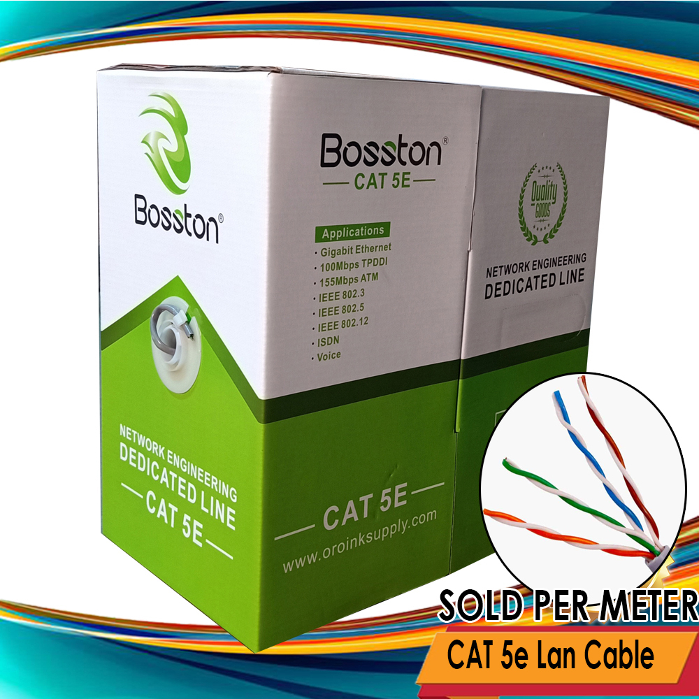 Bosston CAT5e Indoor Cable UTP High Speed Ethernet Lan Cable Waterproof ...