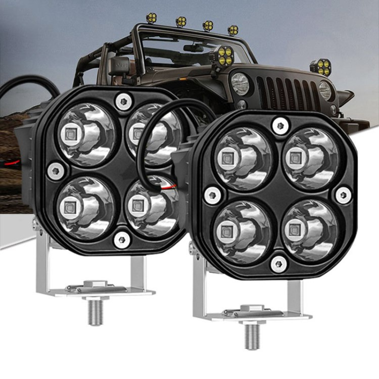 2pcs 4led Work Light 12v 24v For Car 4x4 Offroad Motorcycle Driving Fog