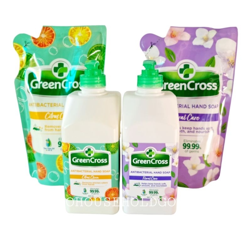 Green Cross Antibacterial Liquid Hand Soap (450mL - 500mL) | Shopee ...