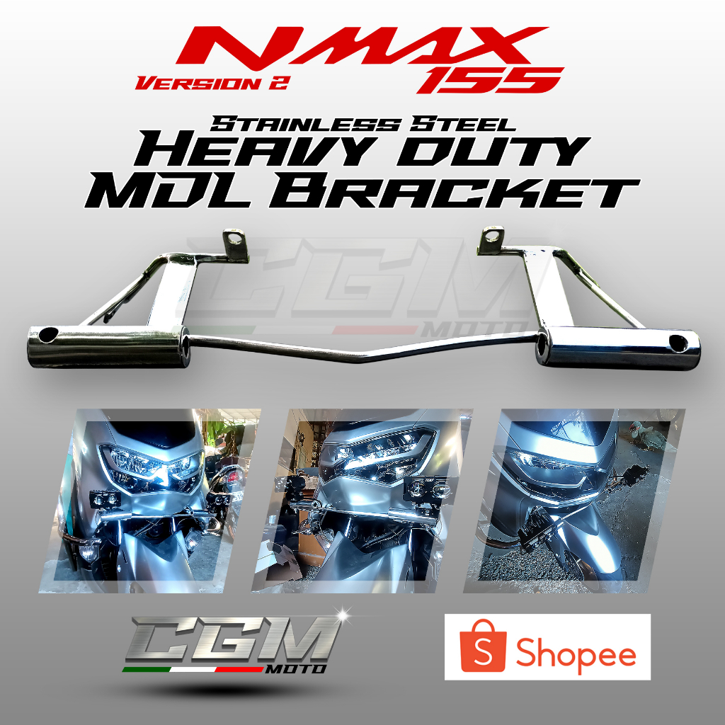 ⭐️ NMAX V2 MDL BRACKET HEAVY DUTY EASY TO INSTALL ACCESSORIES 304 PURE ...