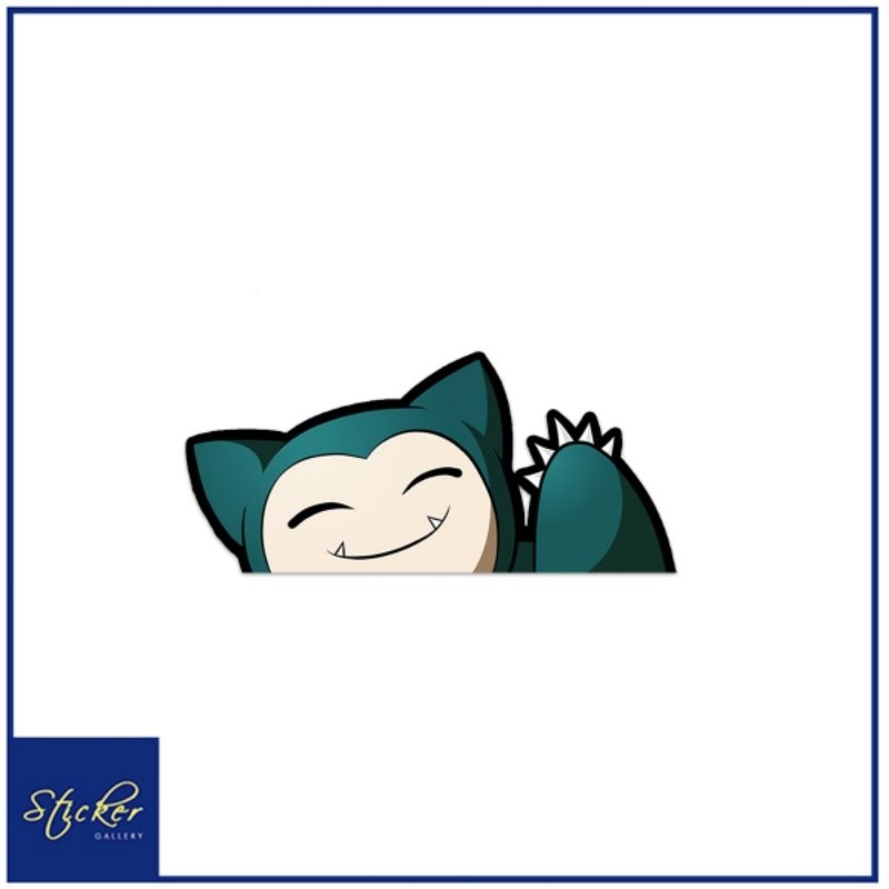 SNORLAX ANIME PEEKER WATERPROOF STICKER | Shopee Philippines