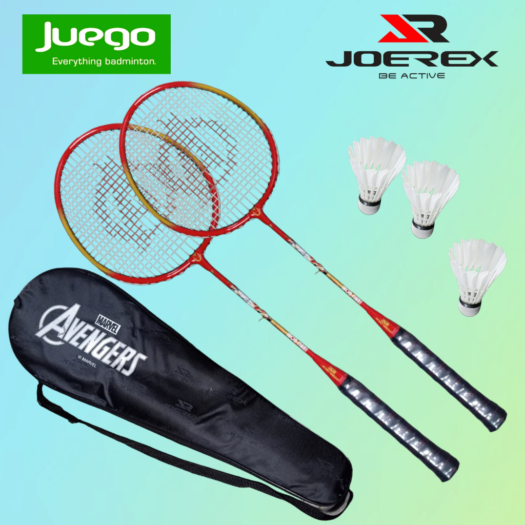 Joerex MARVEL JMDA19003 I IRON MAN Badminton Racquets Set | Shopee ...